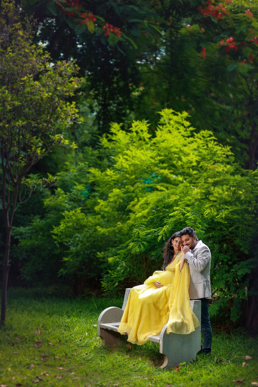 Love in Full Bloom Capturing Joy and Connection in a Garden Maternity ...
